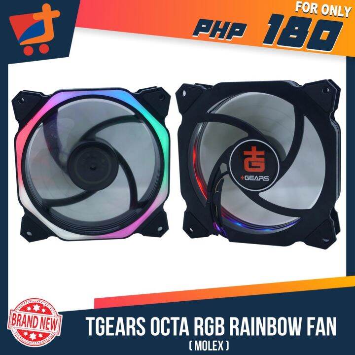 TGEARS RGB G-STORM OCTA RGB FAN | 120MM , 12V , Desktop Case Fan ...