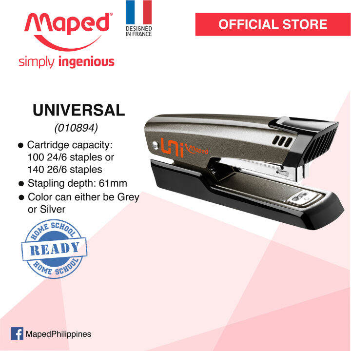 MAPED Universal Desktop Metal Stapler | Half Strip | with FREE Staple ...