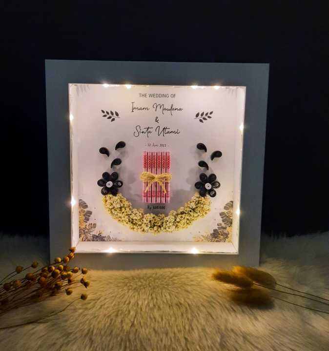 Bingkai Mahar lampu minimalis quiling paper | Lazada Indonesia