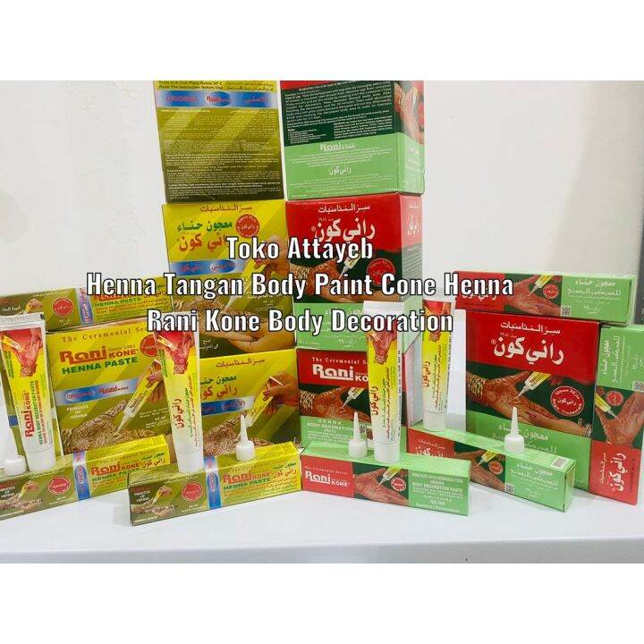 Henna Tangan Rani Kone Body Paint Cone Henna Parar Arab Henna Tangan RK ...