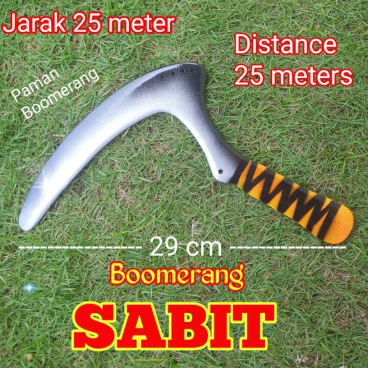 Bumerang Motif Sabit boomerang outdoor Jarak Terbang 25 Meter | Lazada ...