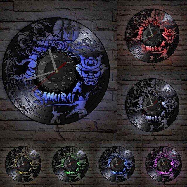 Japanese Samurai Culture Vintage Wall Clock Japan Samurai Class Spirit ...