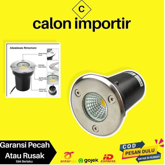 Lampu Tanam LED COB Underground Light Waterproof 3W Tahan air dan Tahan ...