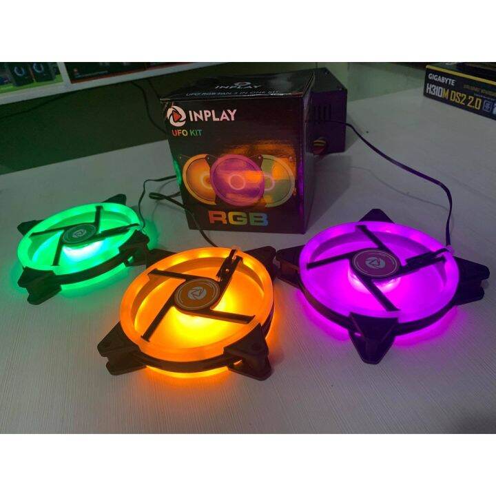 INPLAY UFO RGB Fan 3 in 1 Kit CPU Fan PC Case Fan CPU Cooler Fan Rgb ...