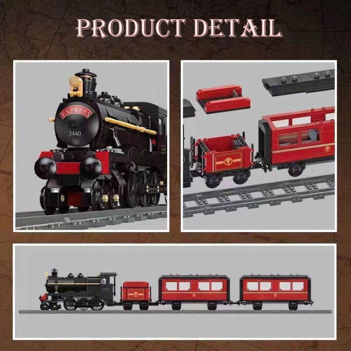 Steam Train Building Block Model Doomsday Train Series Retro Bricks ...