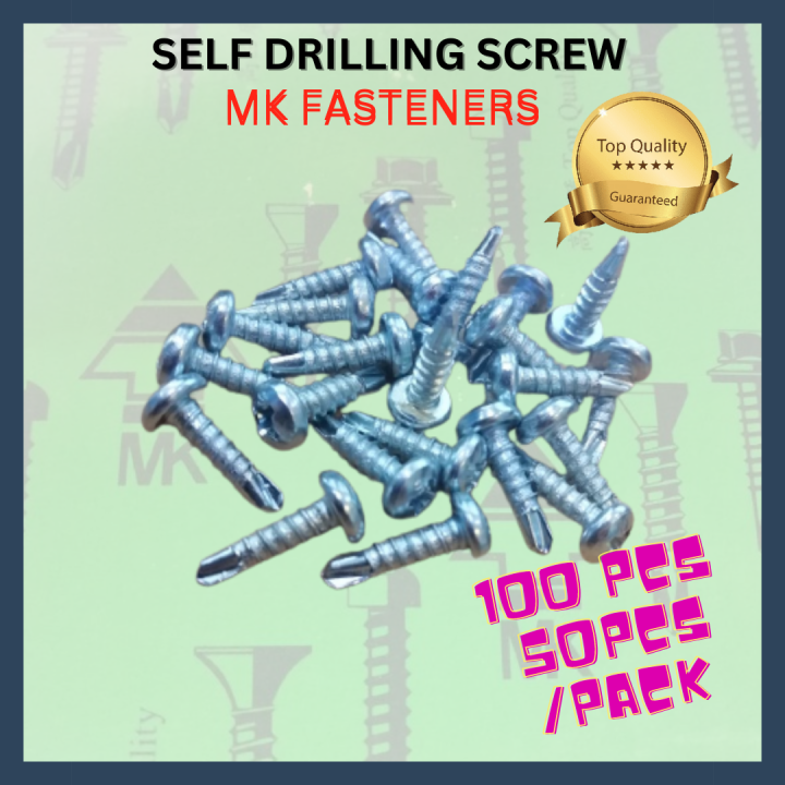 MK SELF DRILLING SCREW DS-PH 312 #06 x 1/2 ZPH Screw besi channel Skru ...