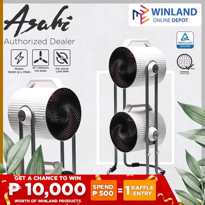 Asahi Original Dual Turbo 10 inches Turbo Circulator Tower Fan ...
