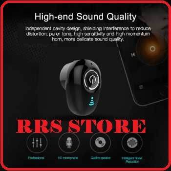 HENGSET HEADSET BLUETOOTH MINI HANDSFREE WIRELESS WITH MIC SINGLE ...