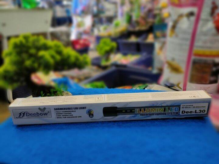 Deebow Dee-L30 หลอดไฟ LED แช่ในน้ำ ใส่ตู้เลี้ยงปลา 8W ปรับสีได้ ใช้กับ ...
