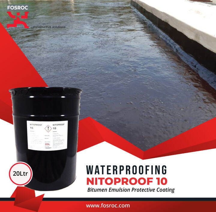 Fosroc Nitoproof 10 (20L) - Bitumen Emulsion Protective Coating | Lazada