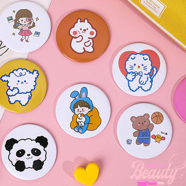 Mini Cute Mirror Small Pocket Handy Round Mini Mirror portable easy to ...