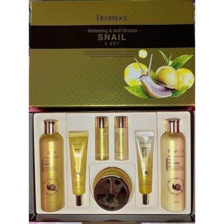 DEOPROCE Snail Whitening and Anti-Wrinkle SET (5 items) | Lazada PH