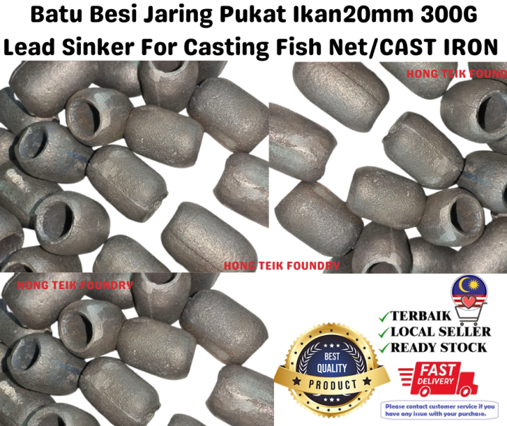 Batu Ladung Pancing Laut/Batu Besi Jaring Pukat 20mm 300G/Dasar Laut ...