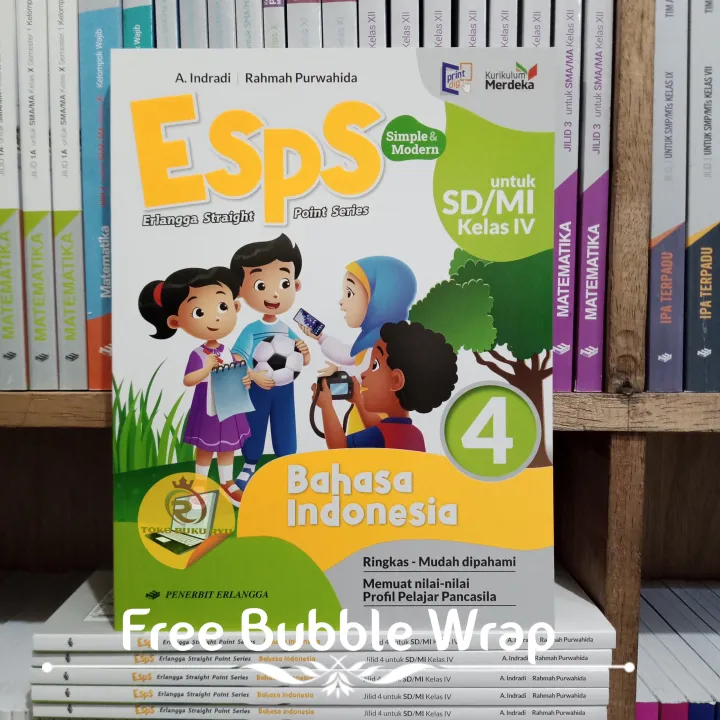 Buku ESPS Bahasa Indonesia Kelas 4 SD Kurikulum Merdeka Erlangga | Lazada Indonesia