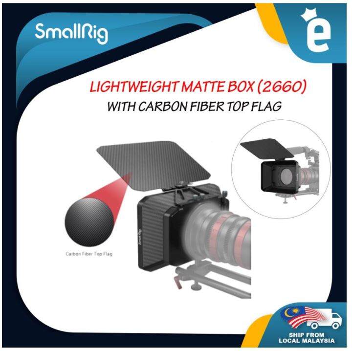 SmallRig 2660 Camera Lightweight Clamp-On Matte Box with Carbon Fiber ...