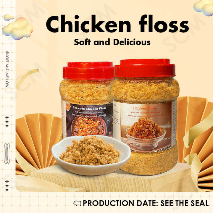 Chicken floss 500g Original Chicken floss, Seaweed Chicken floss Sushi ...