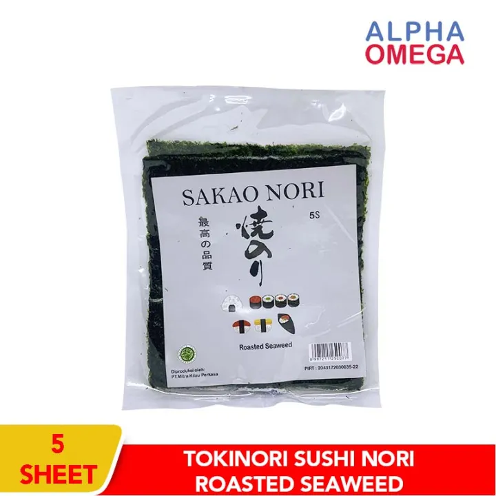 TOKINORI YAKI SUSHI NORI ROASTED SEAWEED 5 SHEETS RUMPUT LAUT | Lazada ...