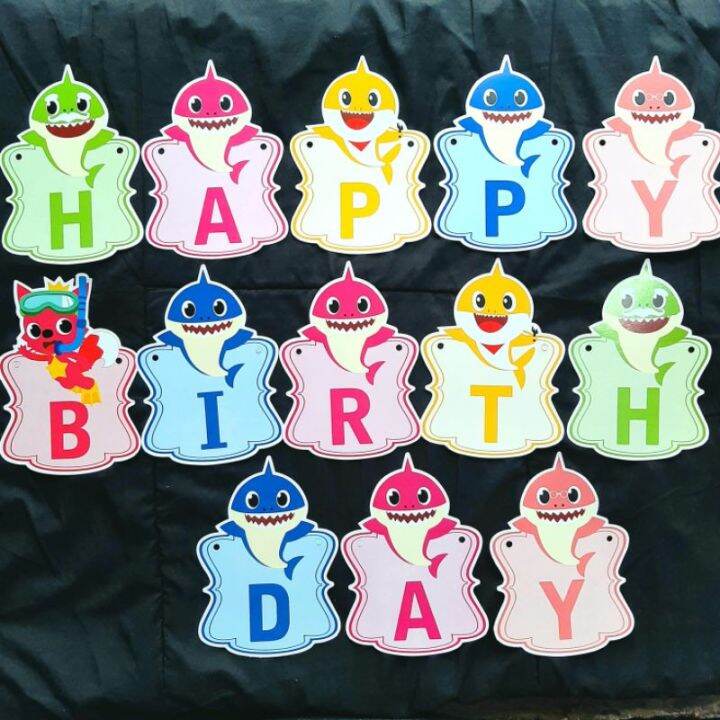 Baby Shark 'Happy Birthday' Party Flag (13 pcs) | Lazada PH