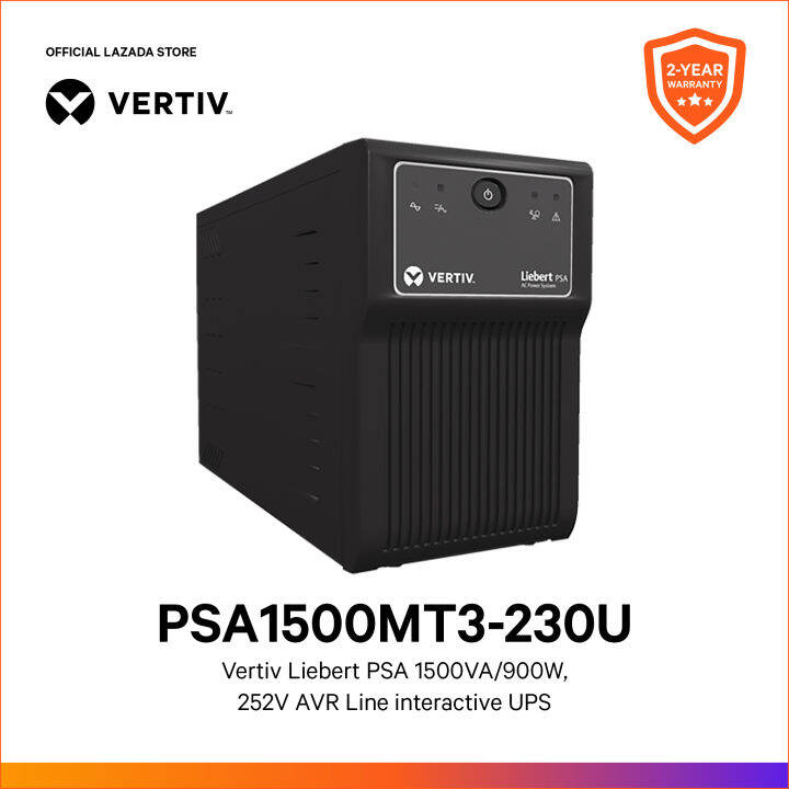 Vertiv™ Liebert® PSA 1500VA/900W, 252V AVR Line interactive UPS with 3 ...