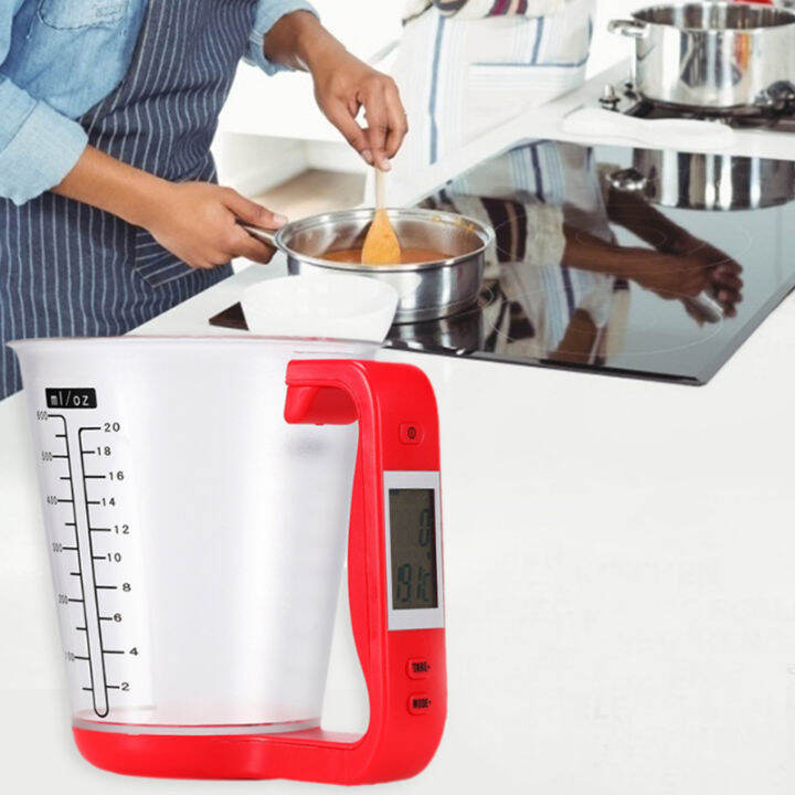 NICEYARD ถ้วยตวงอิเล็กทรอนิกส์เครื่องชั่งครัวบีกเกอร์ดิจิตอลโฮสต์ชั่งน้ำหนักถ้วยวัดอุณหภูมิพร้อม ...