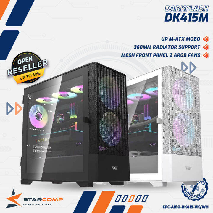 DarkFlash DK415M Micro ATX Gaming Case DK 415 M Casing | Lazada Indonesia
