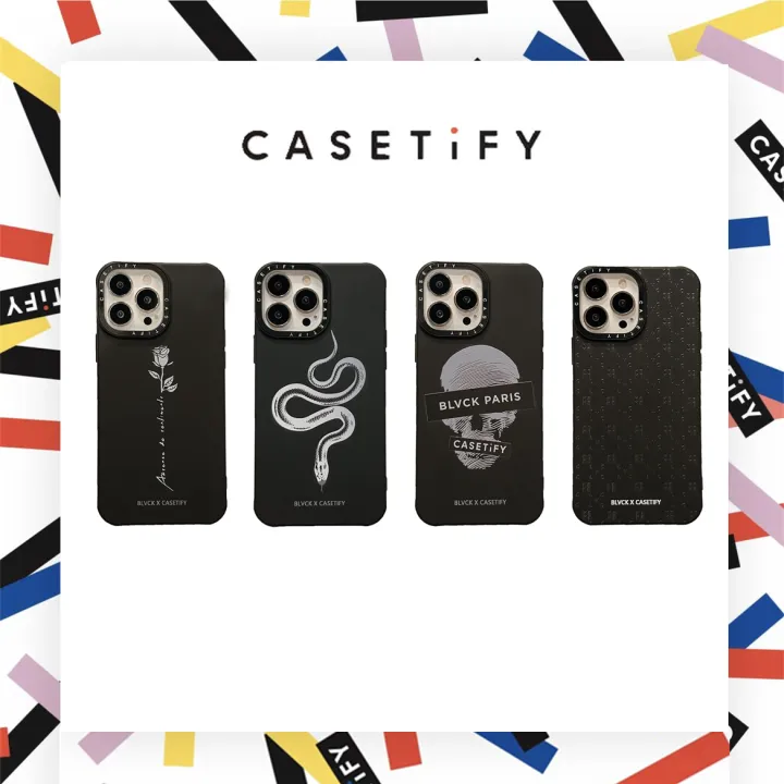 Casetify BLVCK Paris Rose Snake Skull Silicone TPU Case Cover For Apple ...