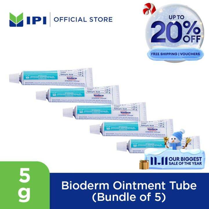 Bundle of 5 Bioderm Ointment 5g tube | Lazada PH
