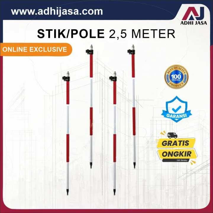 Stik Pole Jalon Merah Putih 2,5 Meter | Lazada Indonesia