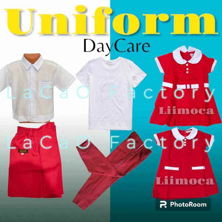 LACAO'S SCHOOL UNIFORM SET//DAYCARE UNIFORM//FOR BOYS & GIRLS | Lazada PH