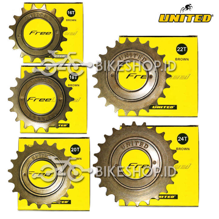 FreeWheel Gear UNITED Sepeda 16T / 18T / 20T / 22T / 24T Brown Gir ...