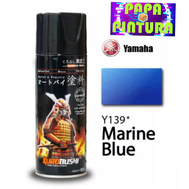 SAMURAI SPRAY PAINT MARINE BLUE Y139* ( YAMAHA SINGLE COLORS ) 400ML ...