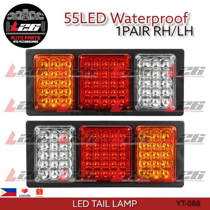 2PIECES Isuzu truck Led Tail Lamp Taillamp TailLight Tail Light Assembly YT-088 24v | Lazada PH