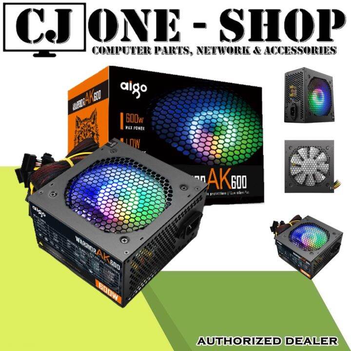 Aigo AK600 Max 600W Power Supply PSU PFC Silent Fan ATX 24pin 12V PC Computer SATA Gaming PC ...