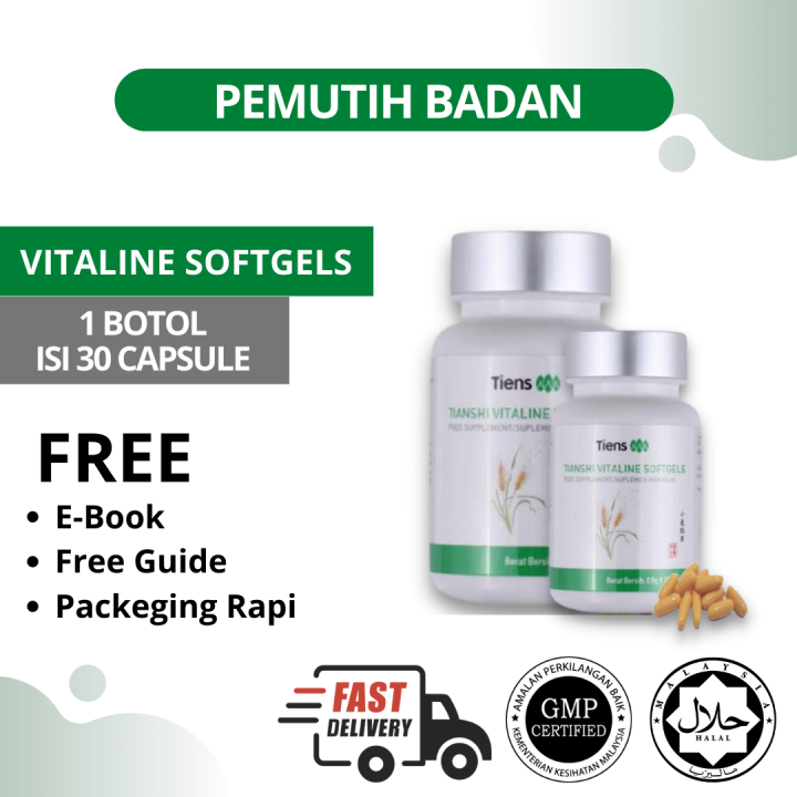 Vitaline Softgels Ubat Putih Seluruh Tubuh Supplement Body Whitening ...