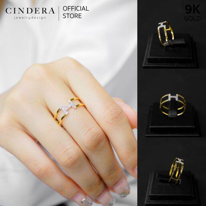 แหวนเพชร ทองคำแท้ 9K ITALY 375 | Lazada.co.th