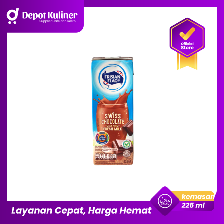 Susu Frisian Flag Swiss Chocolate 225 ml Cokelat Fresh Milk | Lazada Indonesia