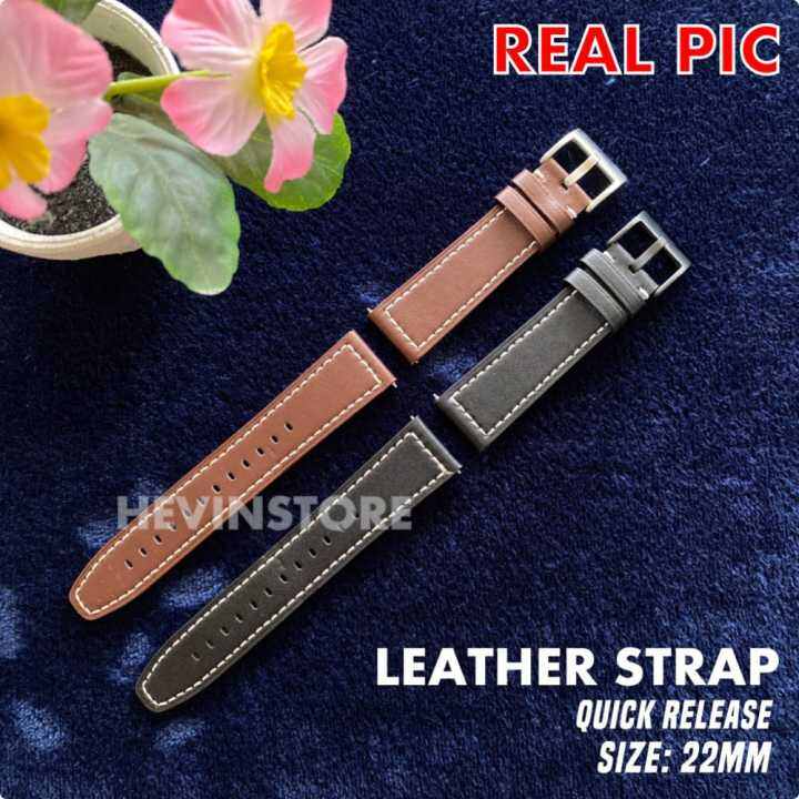 Leather Strap 22mm Quick Release Strap Watch Premium Quality | Lazada ...
