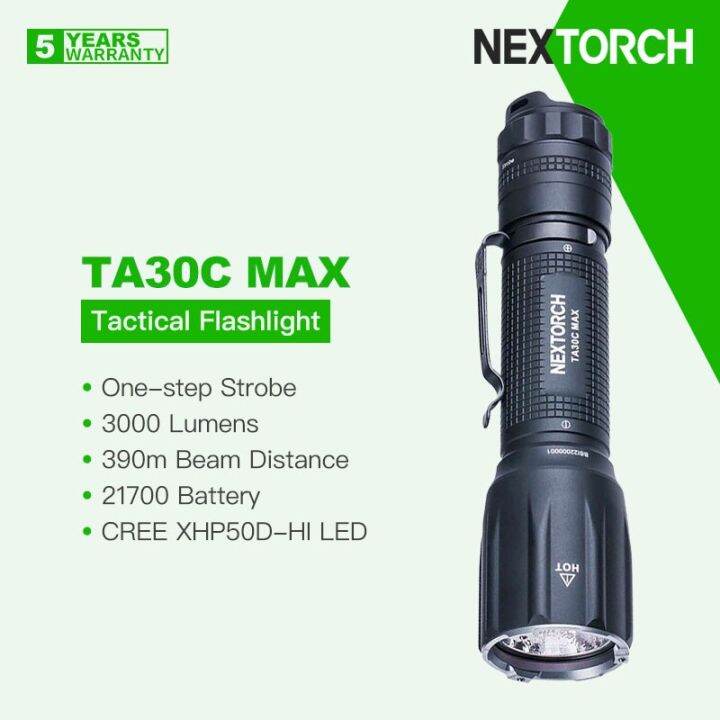 Nextorch TA30C MAX LED Flashlight with Dual-function Rotational Dial ...