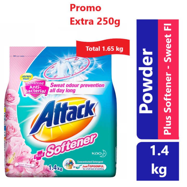 Attack Powder Detergent 1.4 - 1.6 KG Bubuk Pencuci Baju | Lazada