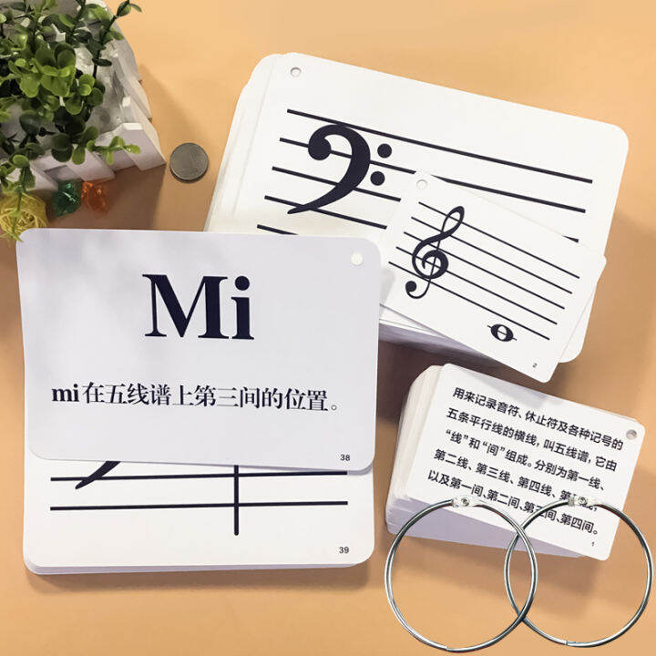 Piano 88-key staff score card 164 notes Basic course of musical theory ...