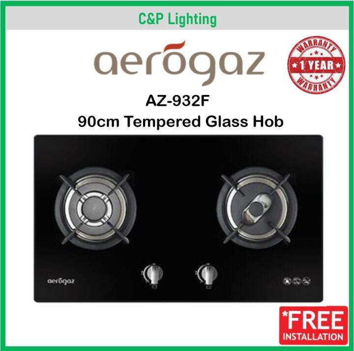Aerogaz 90cm 2 Burner Tempered Glass Cooker Hob Stove Az-920F | Lazada ...