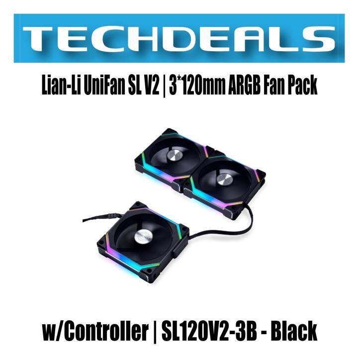 Lian-Li UniFan SL V2 | 3*120mm ARGB Fan Pack w/Controller | Lazada ...