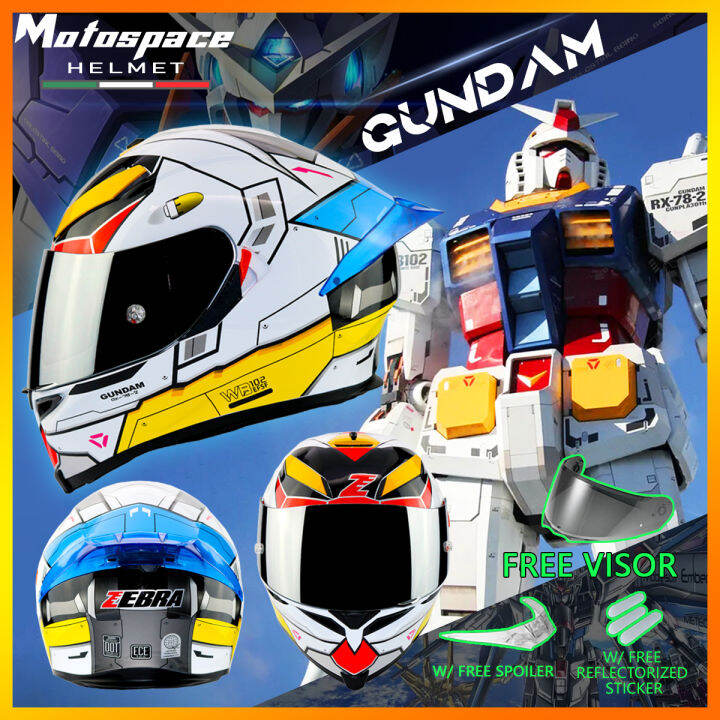 Motospace Zebra 611 #1 Mpulse Helmet Motorcycle Full Face Helmets Dual ...