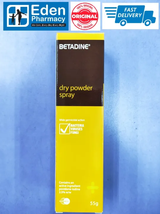 Betadine Dry Powder wound Spray ( 55g ) | Lazada