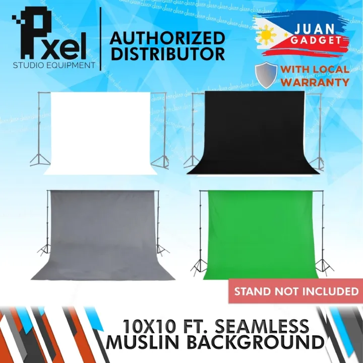 Pxel 10 x 10 Feet Seamless Muslin Background Cloth Backdrop JG ...