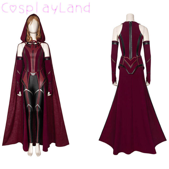 Scarlet Cosplay Witch Costume Halloween Costumes Wanda Superheroine ...