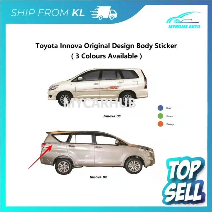 Toyota Innova Body Sticker Original Design Car Side Body Sticker | Lazada