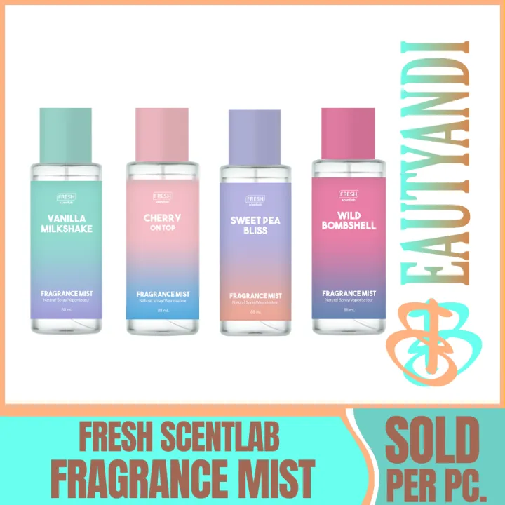 FRESH Scentlab Fragrance Mist 88mL -Vanilla Milkshake, Wild Bombshell ...