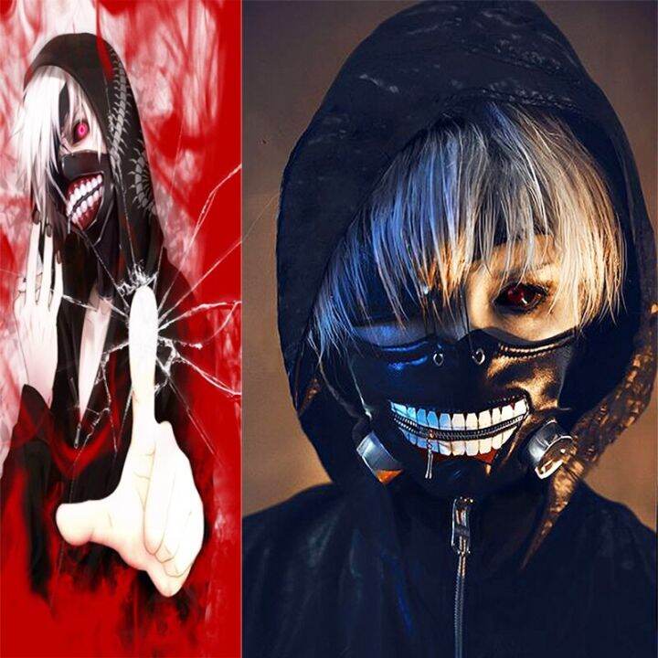 Anime Tokyo Ghoul Kaneki Ken Cosplay Masks Adjustable Leather Mask ...