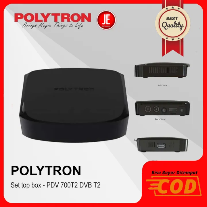 POLYTRON Set Top Box PDV 700T2 Receiver TV DIGITAL | Lazada Indonesia